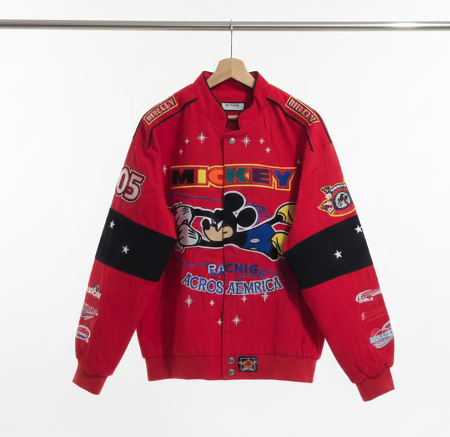 Red Mickey Mouse Racing Jacket – Modieva